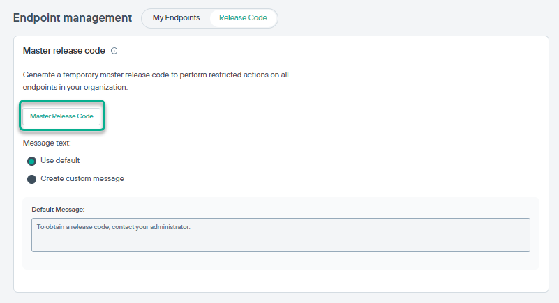 Generating the master release code